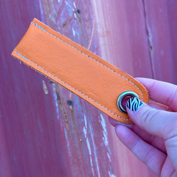 Sewn Tag Leather Keychain – Bare Soles Moccs